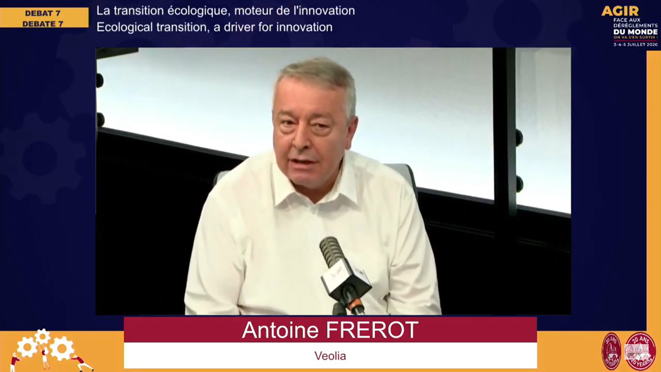 Le PDG de Veolia Antoine Frérot aux Rencontres Économiques Aix-en-Seine ...